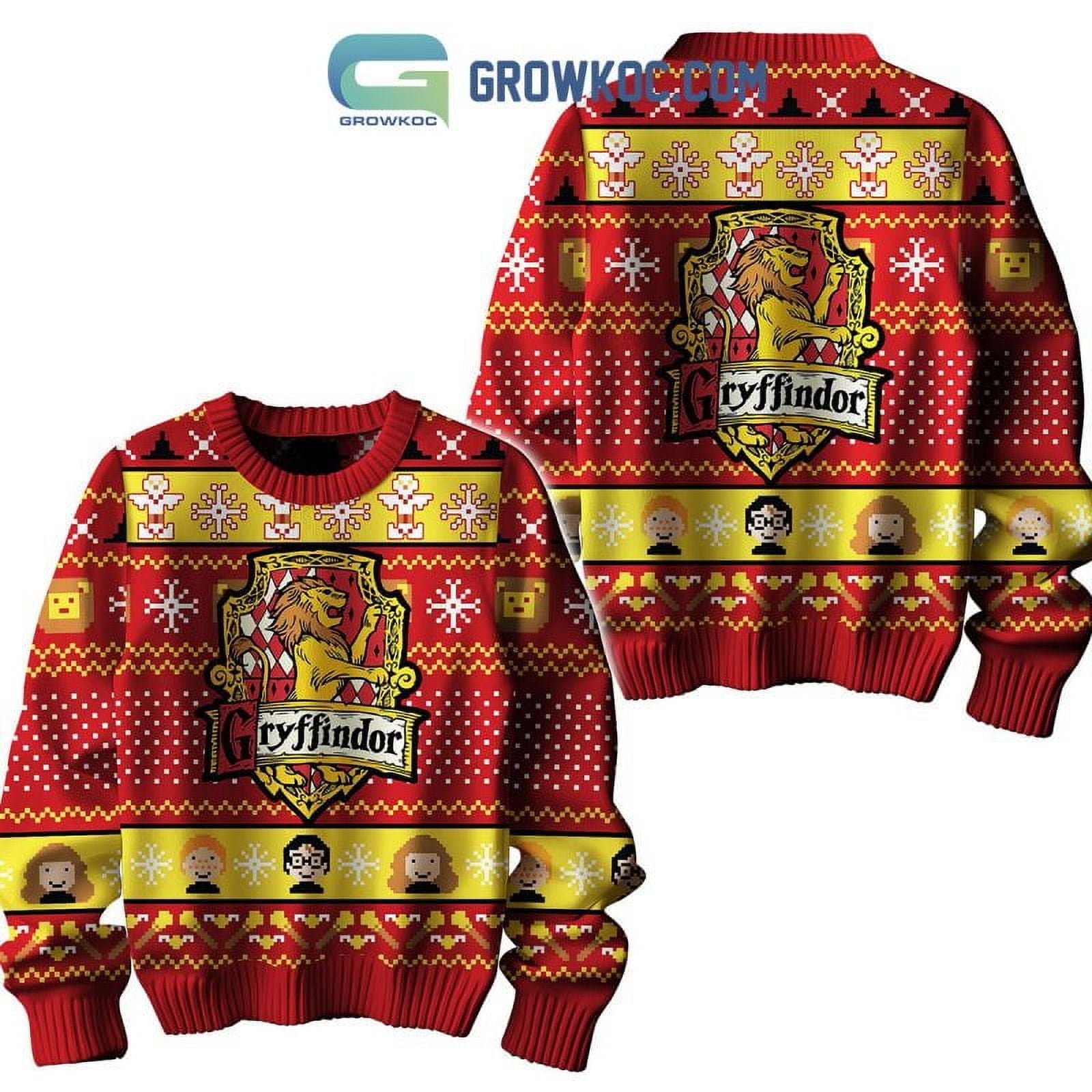 Harry Potter Gryffindor Harry Ron Hermione Ugly Sweater - Walmart.com