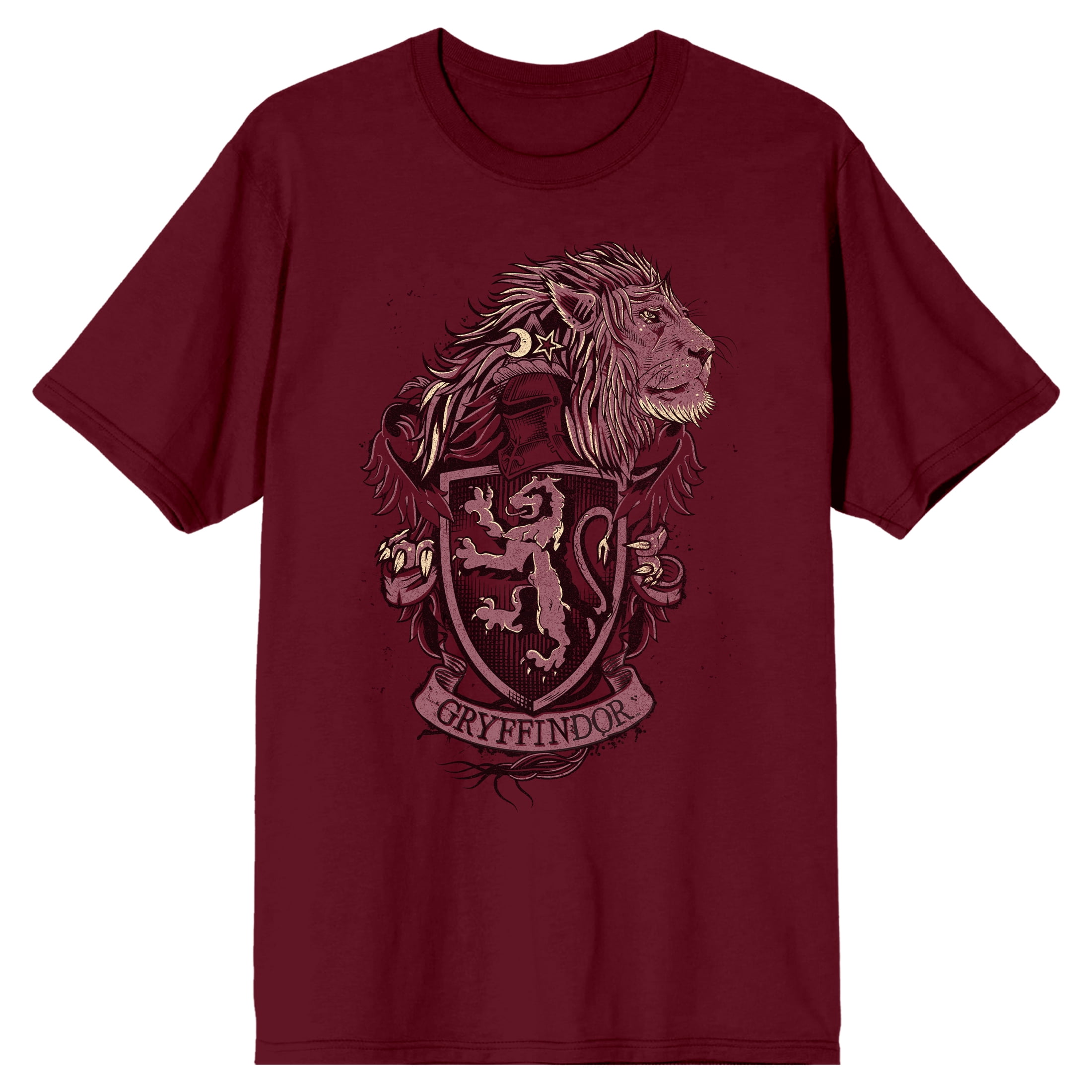 Harry Potter Gryffindor House Crest Men's Cardinal Red T-shirt-XXL ...