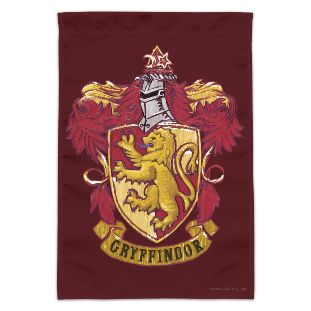 Harry Potter Gryffindor Painted Crest Garden Yard Flag - Walmart.com