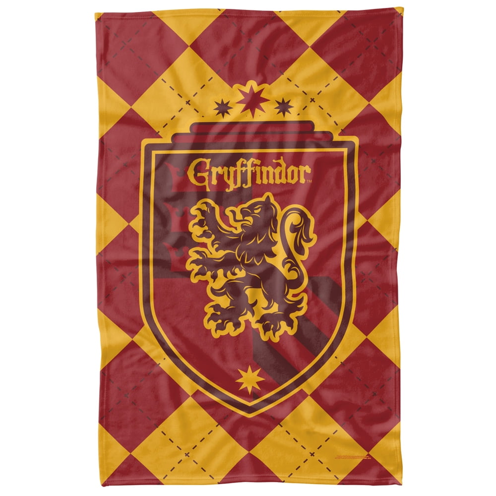 Harry Potter Gryffindor Plaid Sigil Fleece Blanket 36' x 58',Gryffindor ...