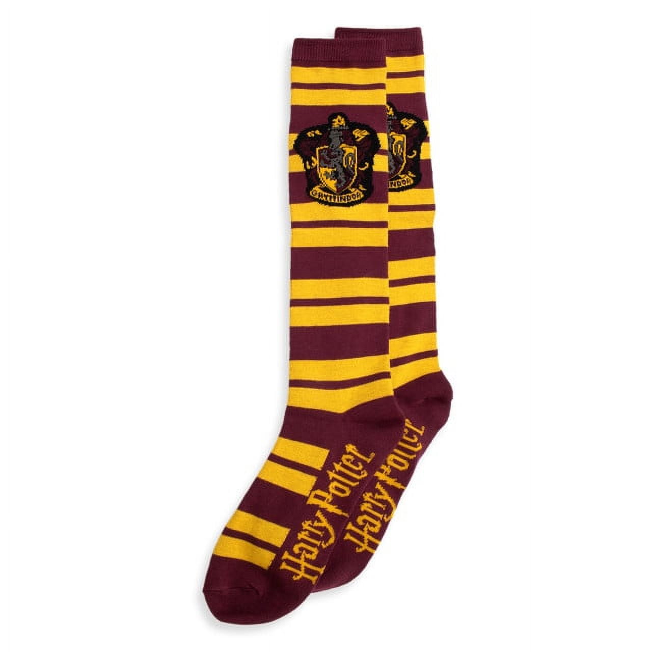 Harry Potter Gryffindor Premium Striped Crest Knee High Socks - Walmart.com