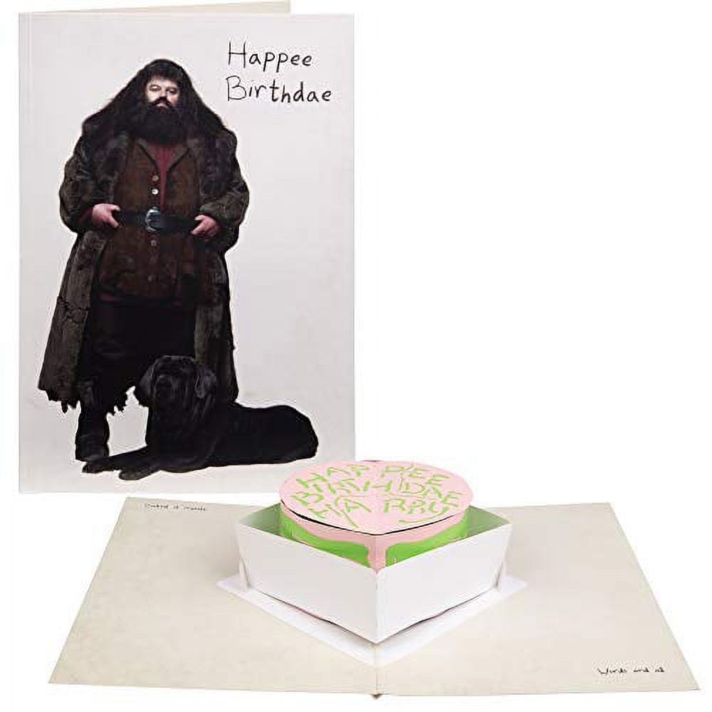 Harry Potter Hagrid Happy Birthday Cake Pop-Up Greeting Card - Deluxe ...