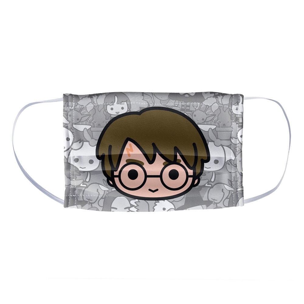 Harry Potter Harry Chibi Head 1-Ply Reusable Face Mask Covering, Kids ...