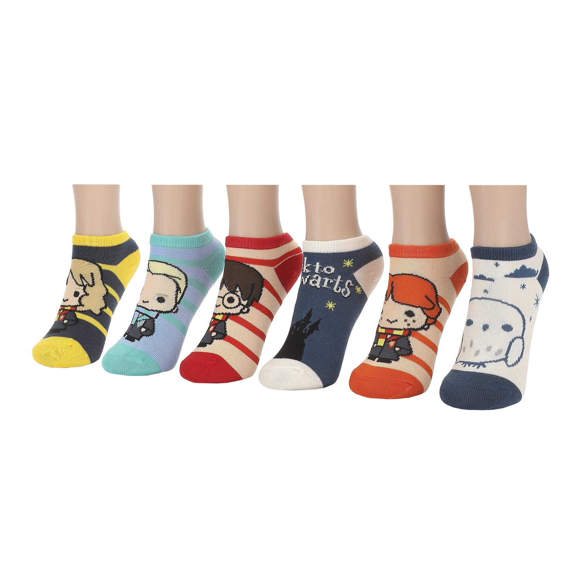 Harry Potter Harry, Hermione, Ron and Draco Youth Ankle Socks 6 Pack ...