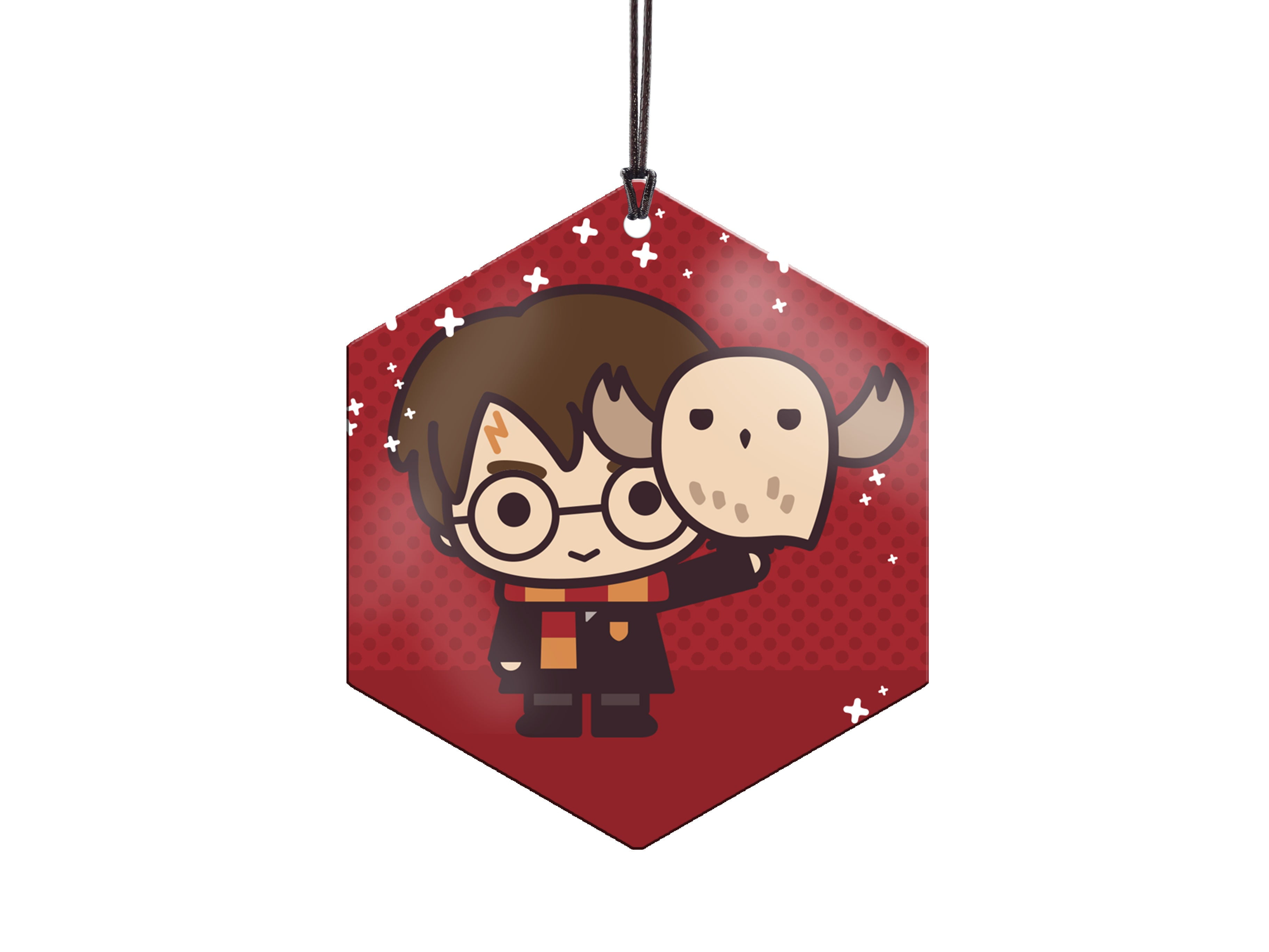 Harry Potter (Harry Potter and Hedwig - Chibi Cartoon) Hanging Metal ...
