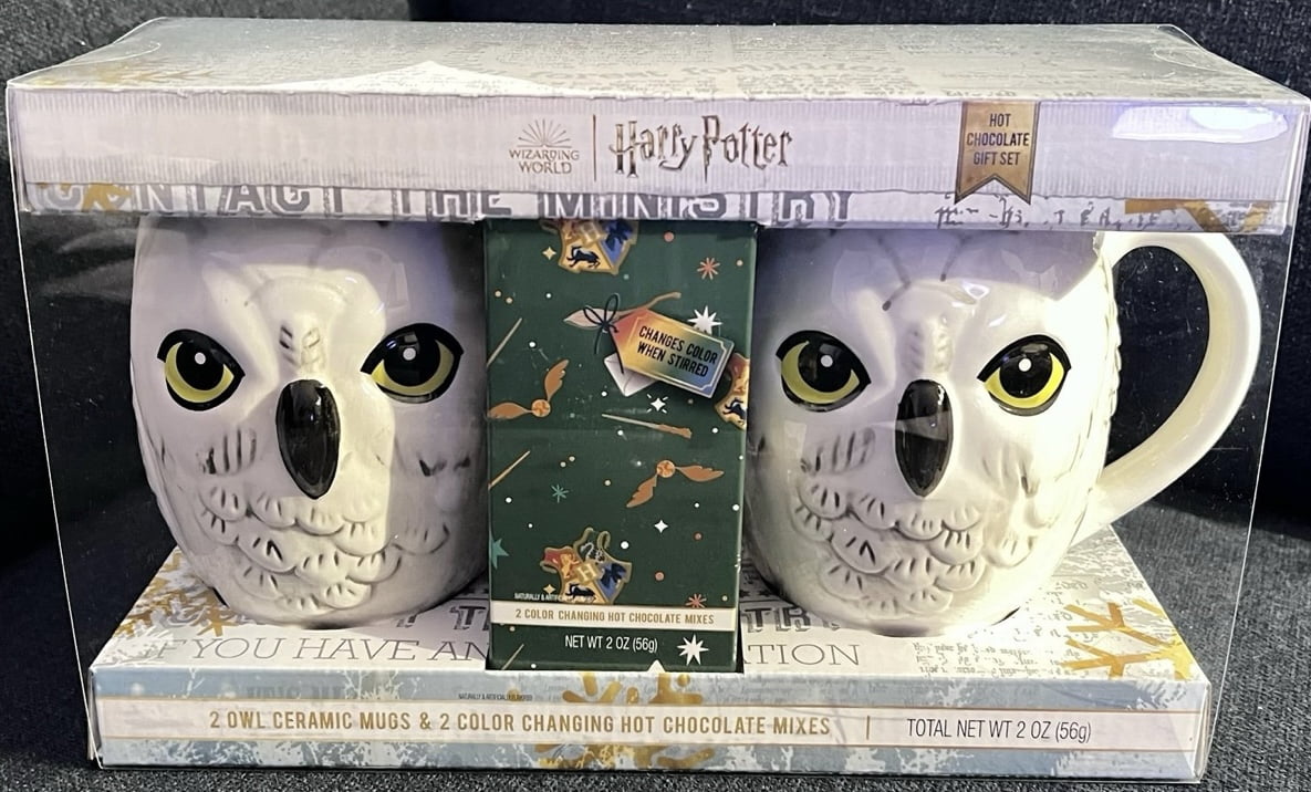 Harry Potter Hedgwig The Owl Mug Set W/Color Changing Hot Chocolate ...