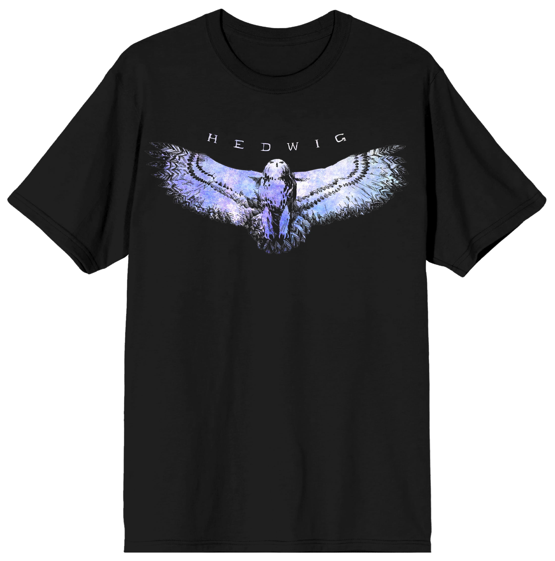 Harry Potter Hedwig The Owl Crew Neck Short Sleeve Men's Black T-shirt ...