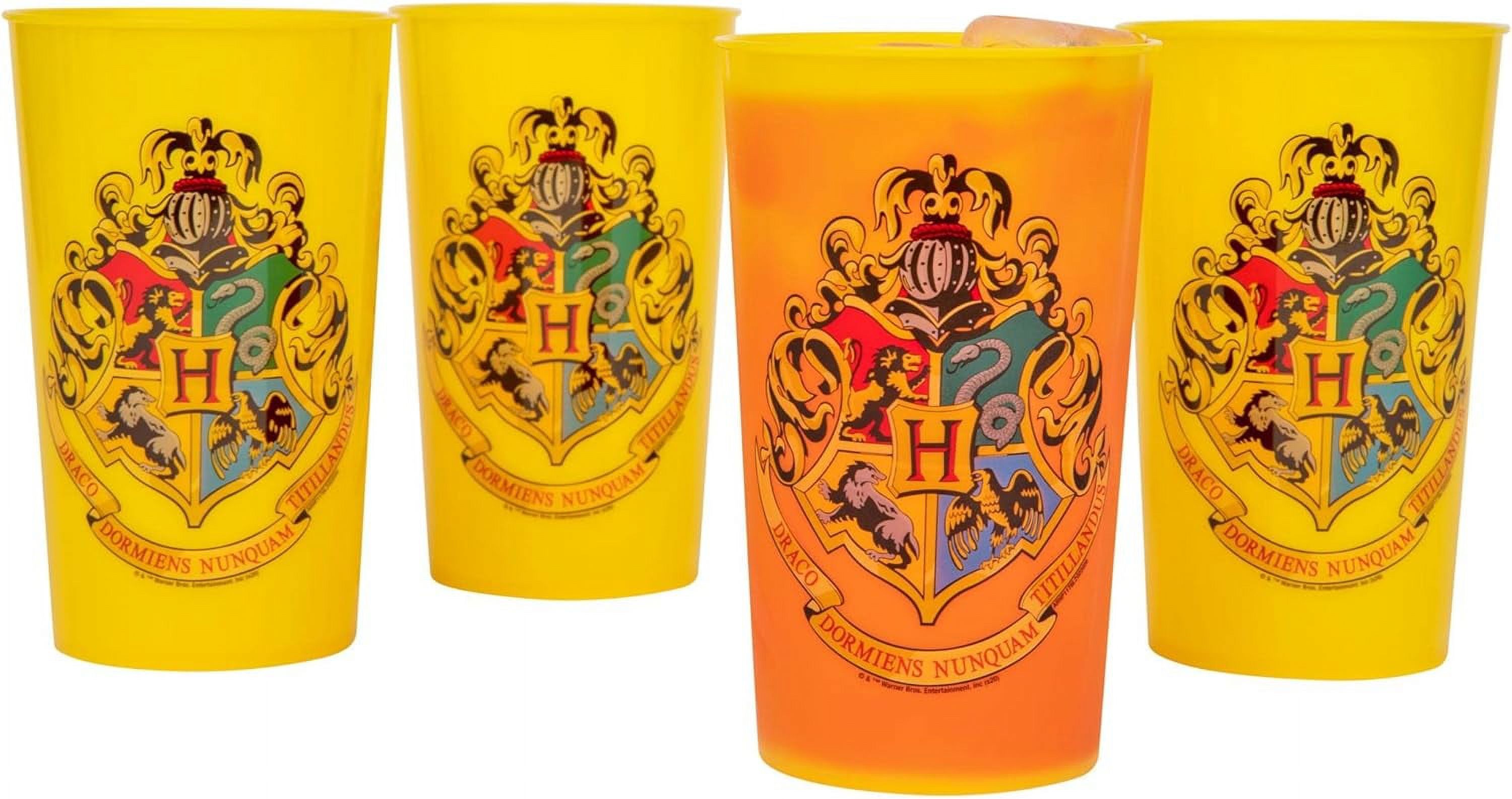 Harry Potter Hogwarts Crest Color Changing Cups - 4 Pack, 20 Ounces ...