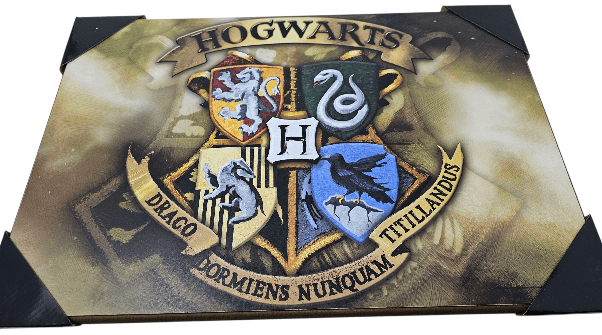Harry Potter Hogwarts Crest "Painting" 13X19in Wooden Wall Sign ...