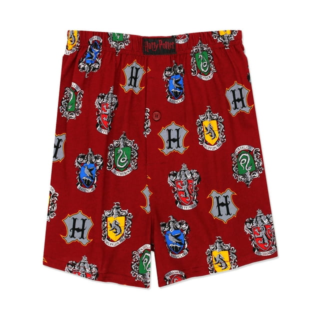 Harry Potter Hogwarts House Men's Adult Briefly Stated Boxer Shorts ...
