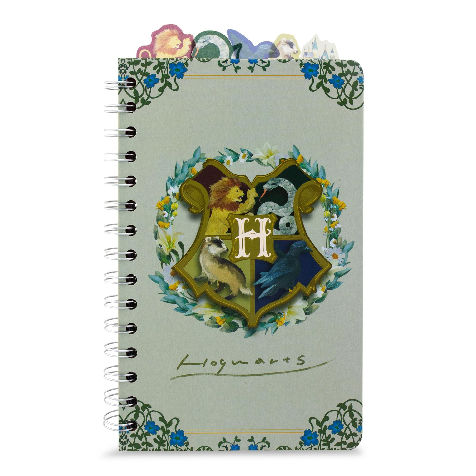 Harry Potter Hogwarts Houses 5-Tab Spiral Notebook With 75 Sheets | 5 x ...