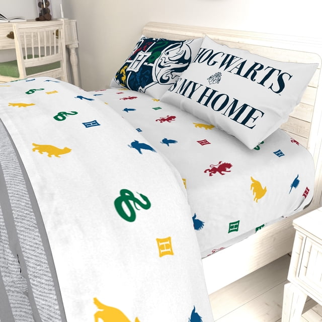 Harry Potter Hogwarts Houses Full Sheet Set - Fits Full Bed - Walmart.com