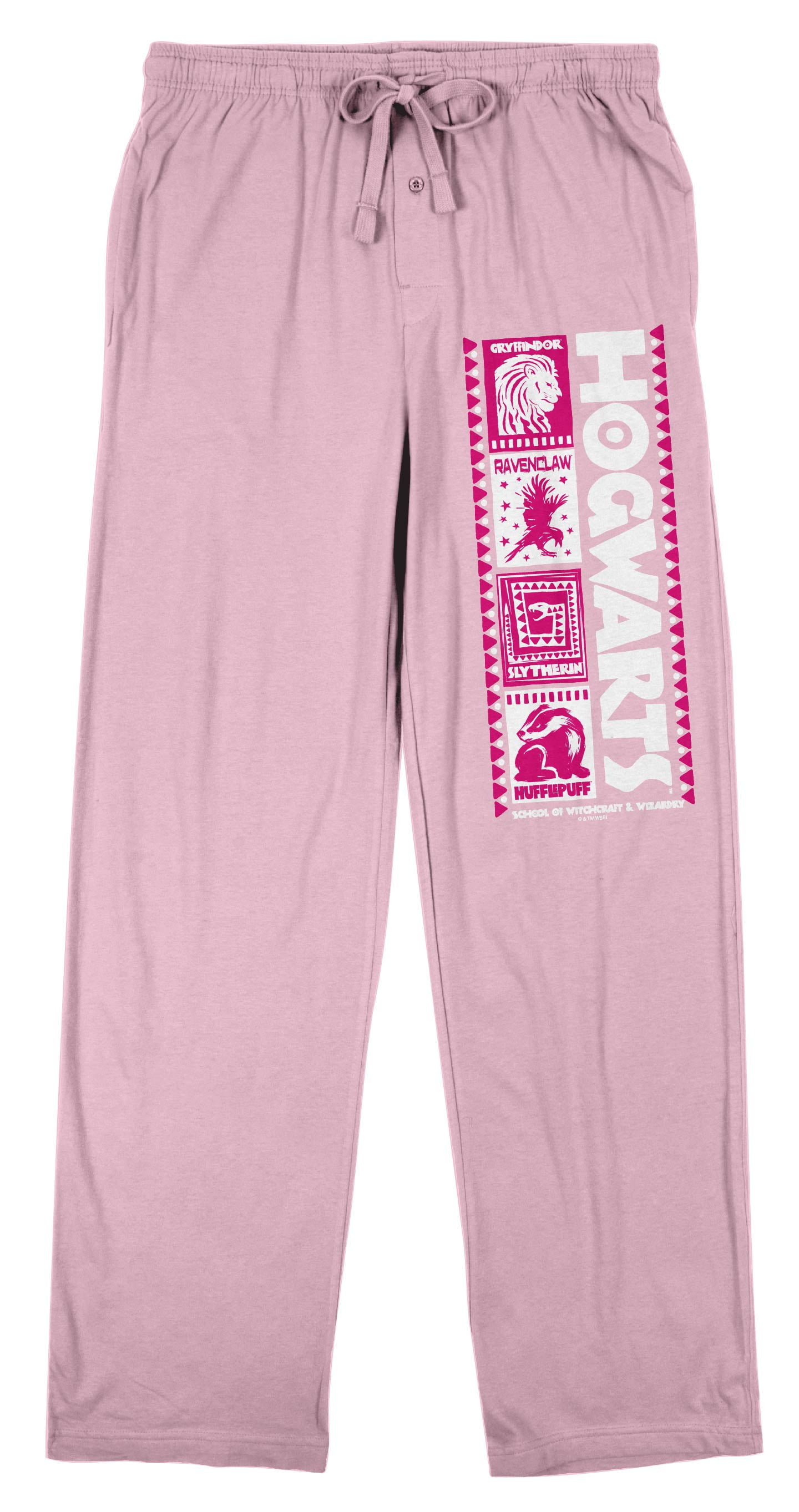 Harry Potter Hogwarts Houses Women's Pink Sleep Pajama Pants-Small ...
