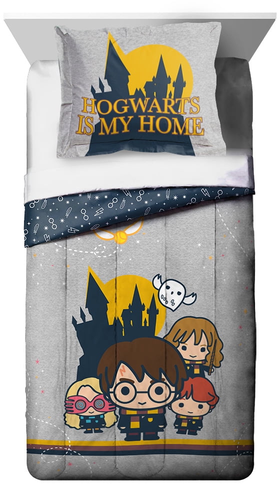 Harry Potter Hogwarts Bedding Set, Twin Comforter & Sham, 100% ...