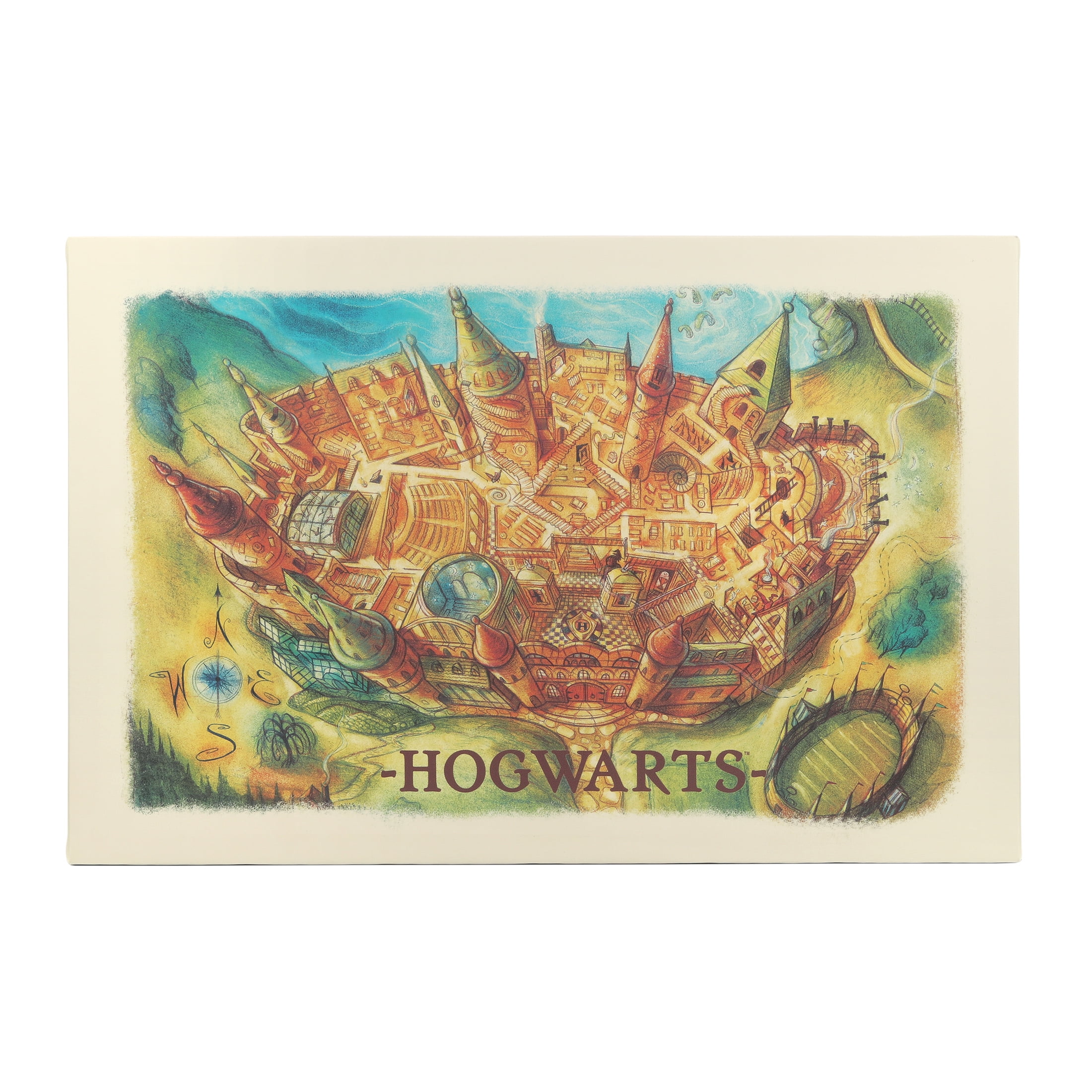 Harry Potter Hogwarts Map Canvas Wall Decor Magical Wall Art - Walmart.com