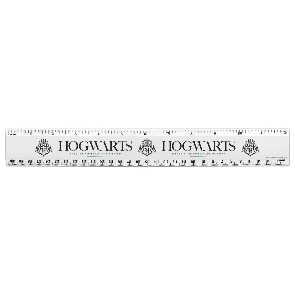 Harry Potter Hogwarts Modern Logo 12 Inch Standard and Metric Plastic ...