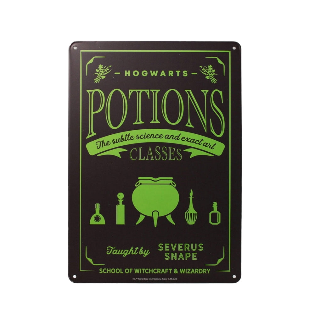 Harry Potter Hogwarts Potion Classes 8.25" x 6" Tin Sign - Walmart.com
