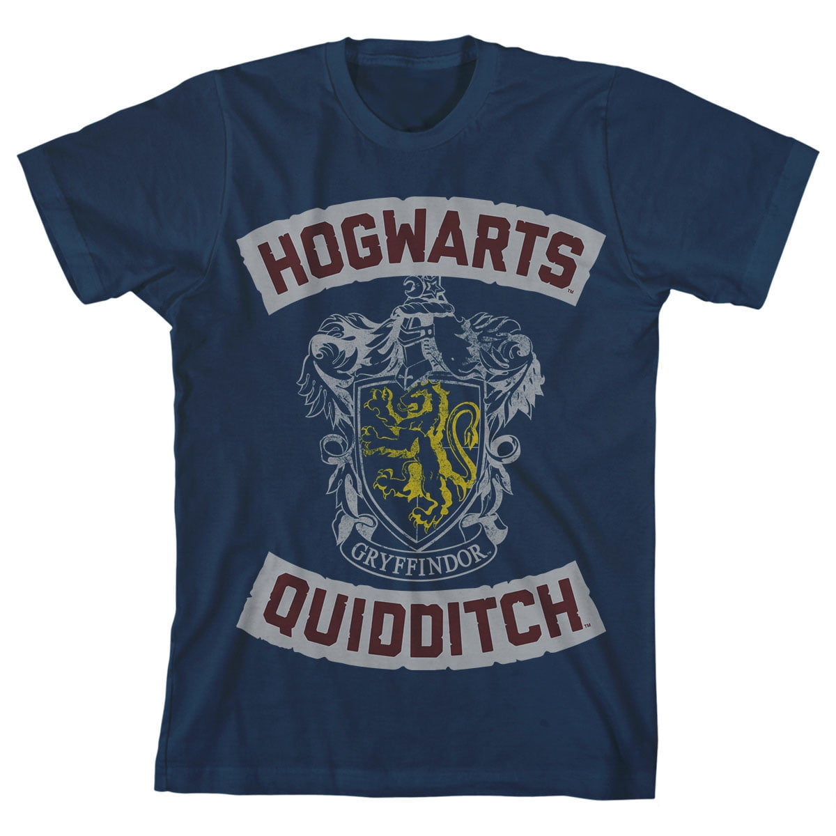 Harry Potter Hogwarts Quidditch Crest Navy Boy's Short-Sleeve T-shirt ...