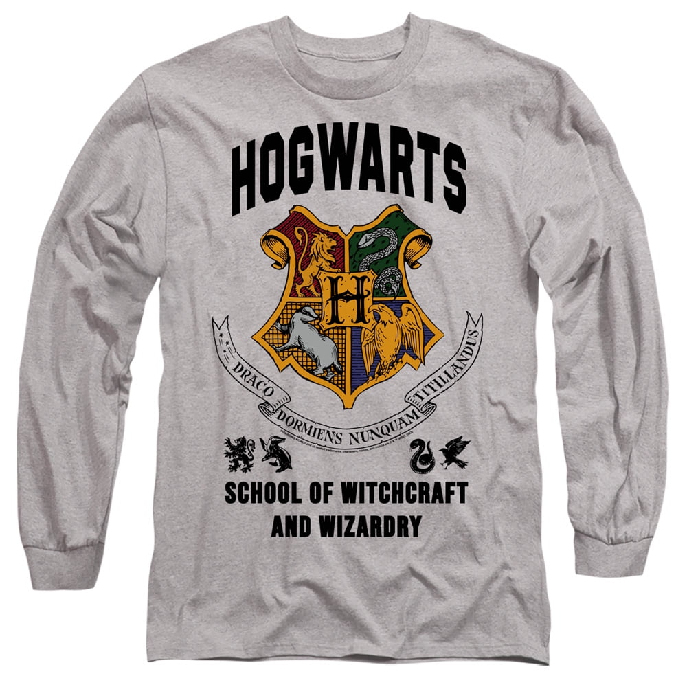 Harry Potter Hogwarts School of Witchcraft Unisex Adult Long-Sleeve T ...
