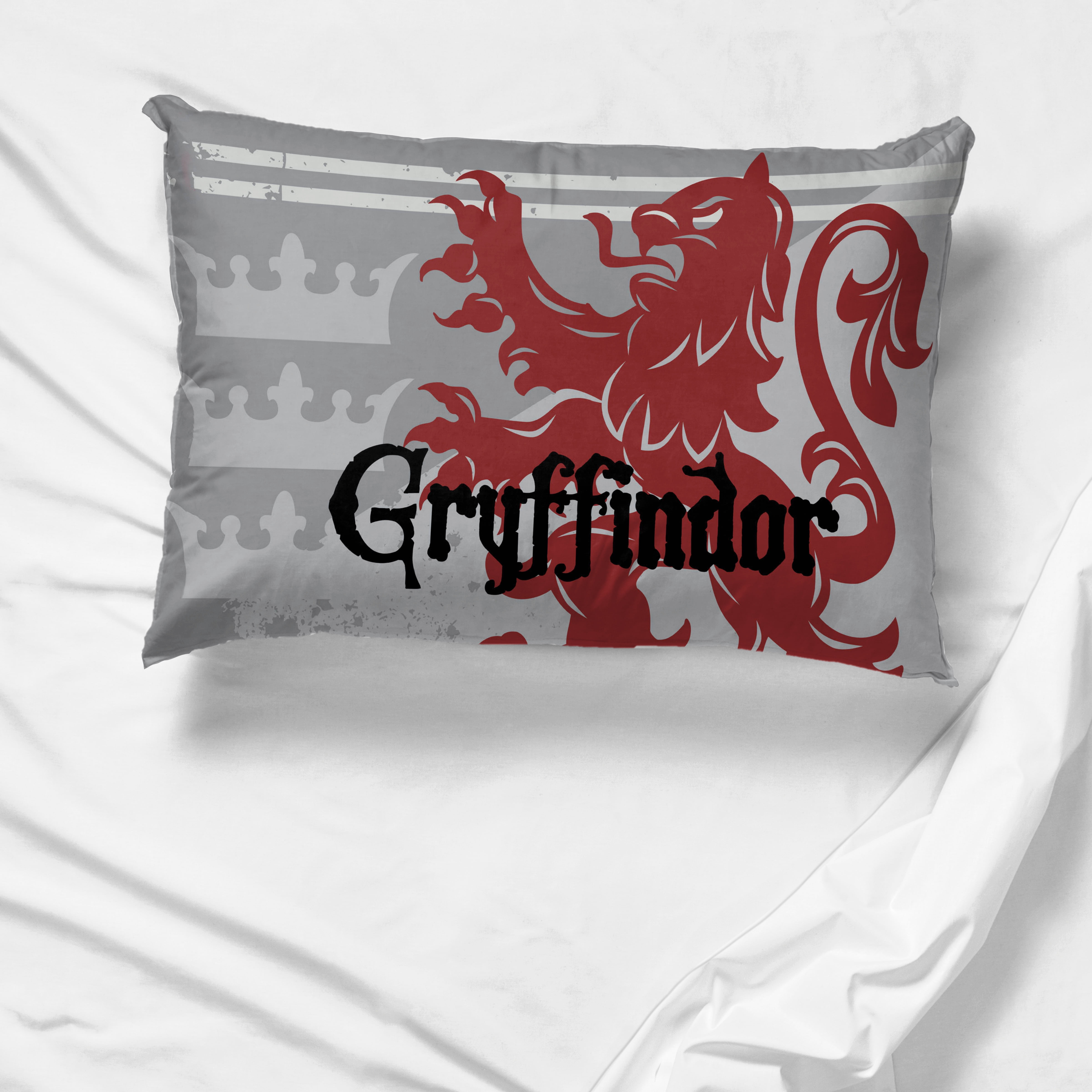 Harry Potter Gryffindor Microfiber Grey Pillowcase, 1 Pack, 20"x30 ...