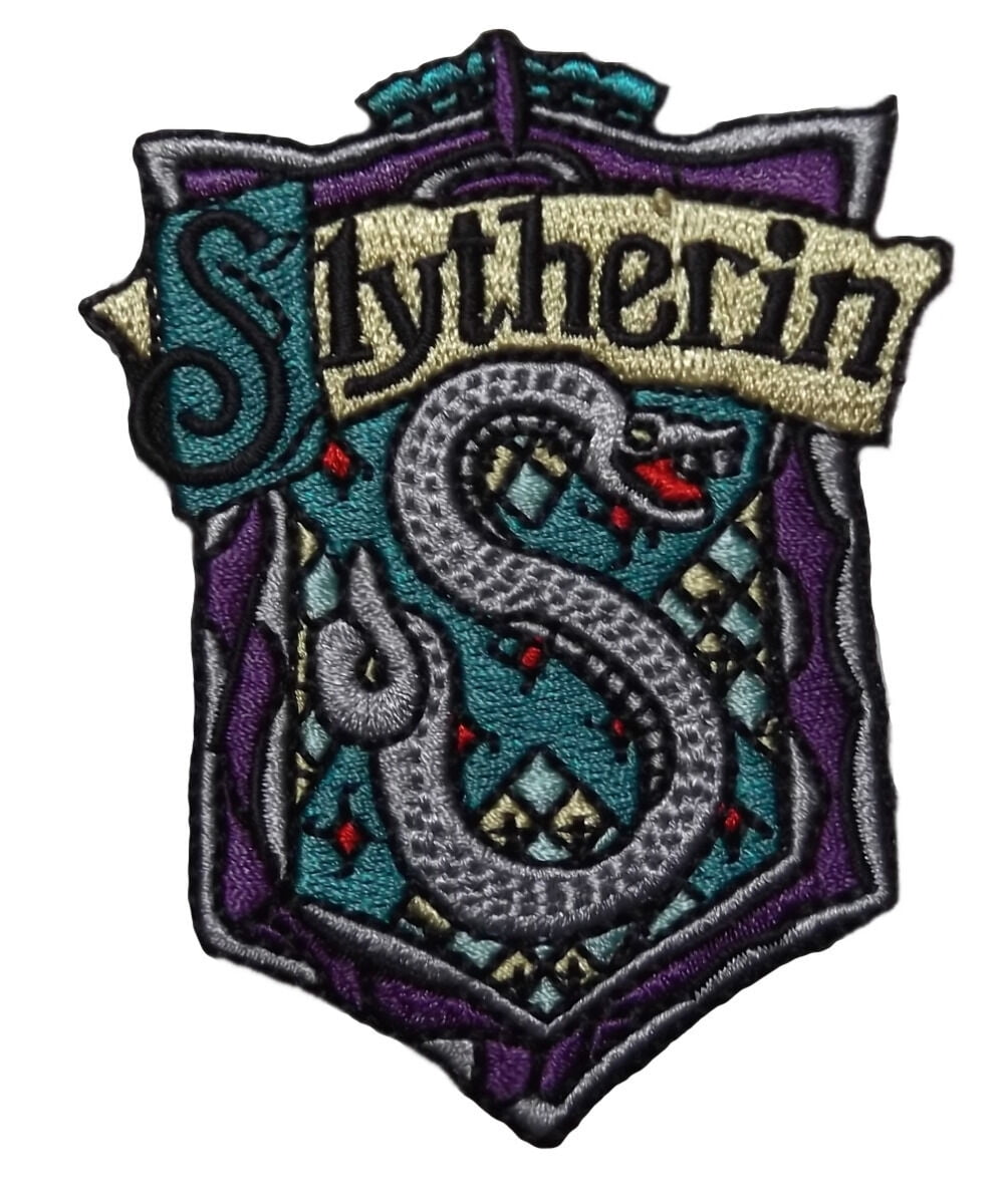 Harry Potter House of Slytherin Crest 3 1/4 inches Tall Embroidered ...