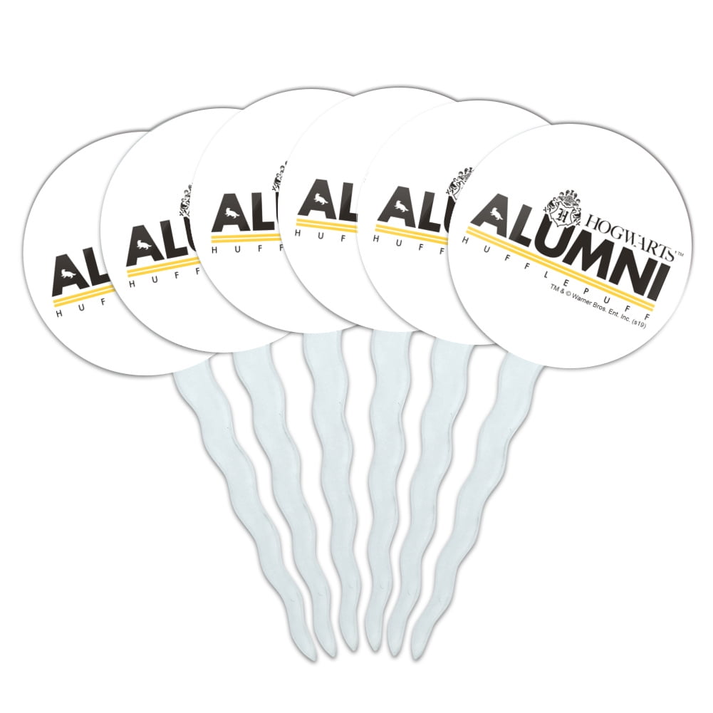 Harry Potter Hufflepuff Alumni Cupcake Picks Toppers Decoration Set of ...