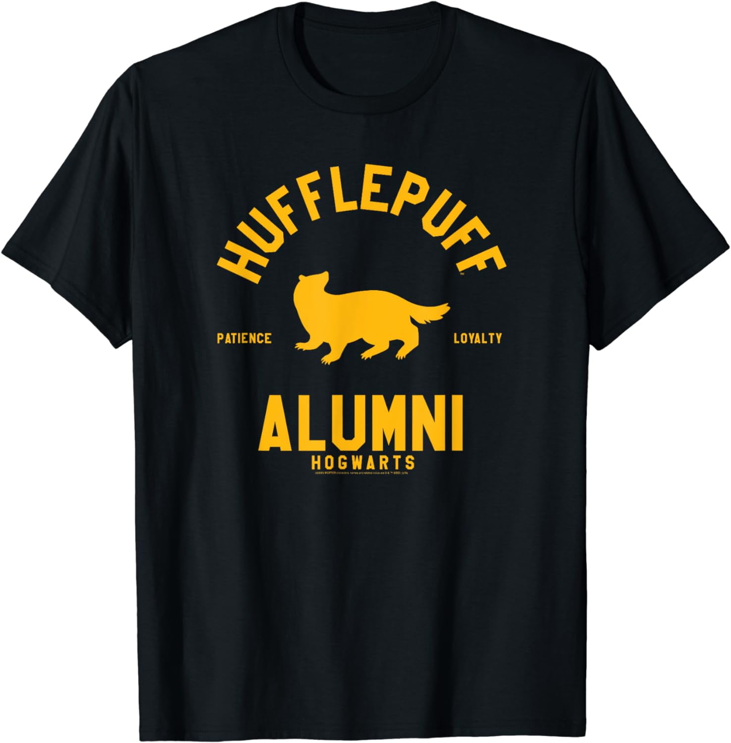 Harry Potter Hufflepuff Alumni Hogwarts Patience & Loyalty T-Shirt ...