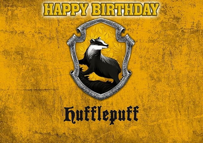 Harry Potter Hufflepuff Birthday Edible Image Cake Topper For Quarter ...