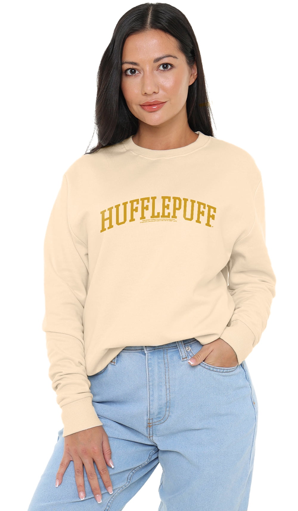 Harry Potter Hufflepuff Collegiate Women's Crew Sweatshirt - Walmart.com