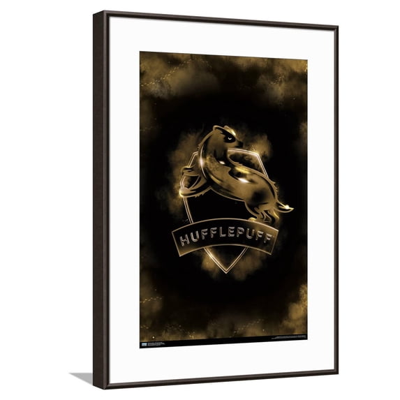 Harry Potter - Hufflepuff Crest Magic Canvas Wall Poster, 14.725" x 22. ...