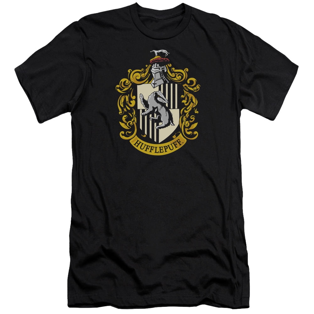 Harry Potter Hufflepuff Crest Mens Premium Slim Fit Shirt - Walmart.com