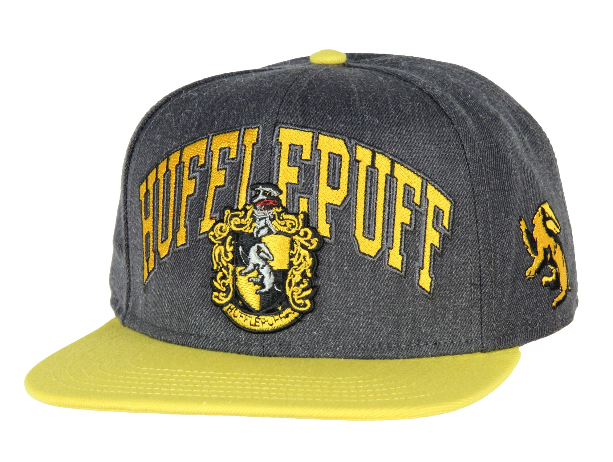 Harry Potter Hufflepuff Embroidered House Crest Adjustable Snapback Hat ...