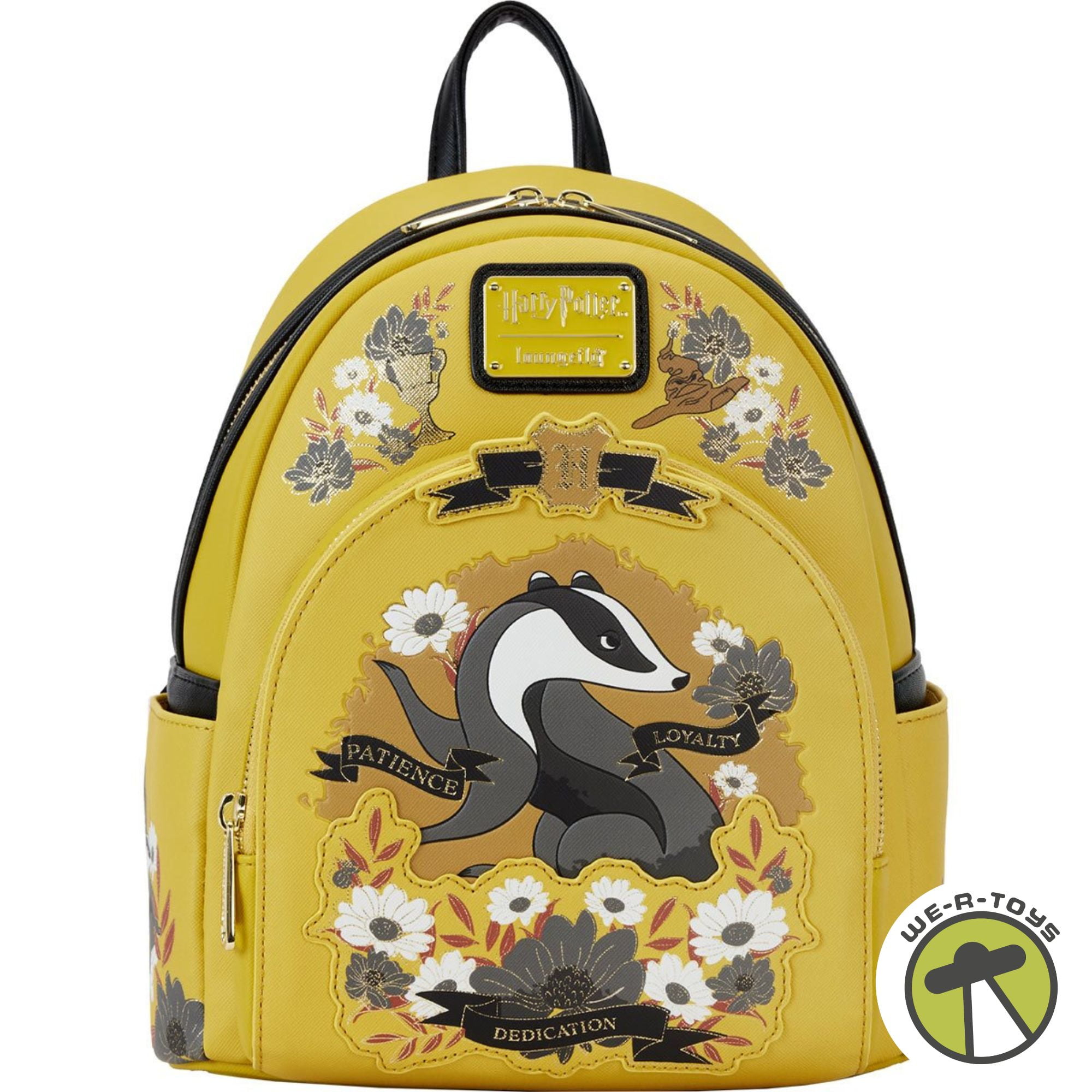Harry Potter Hufflepuff House Floral Tattoo Mini Backpack Loungefly ...
