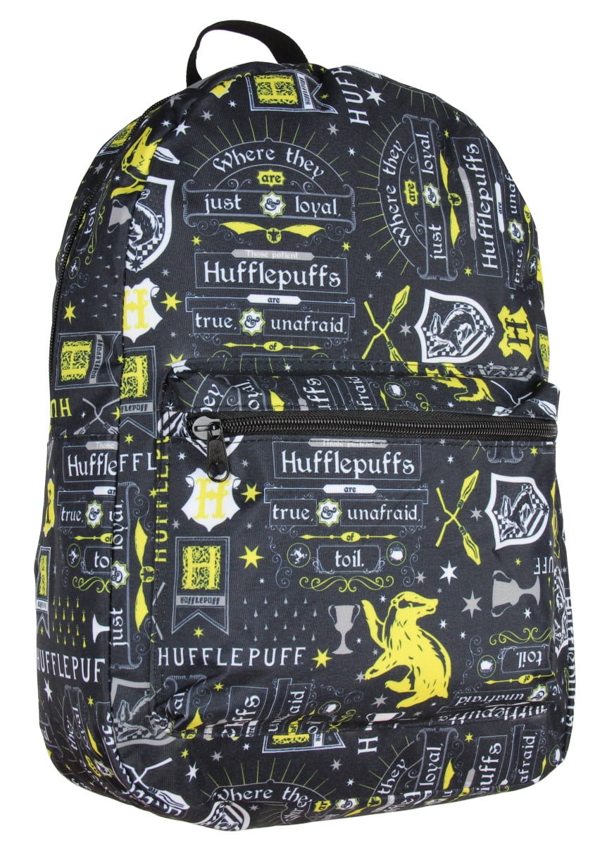 Harry Potter Hufflepuff House Motto Sublimated Laptop Backpack School ...