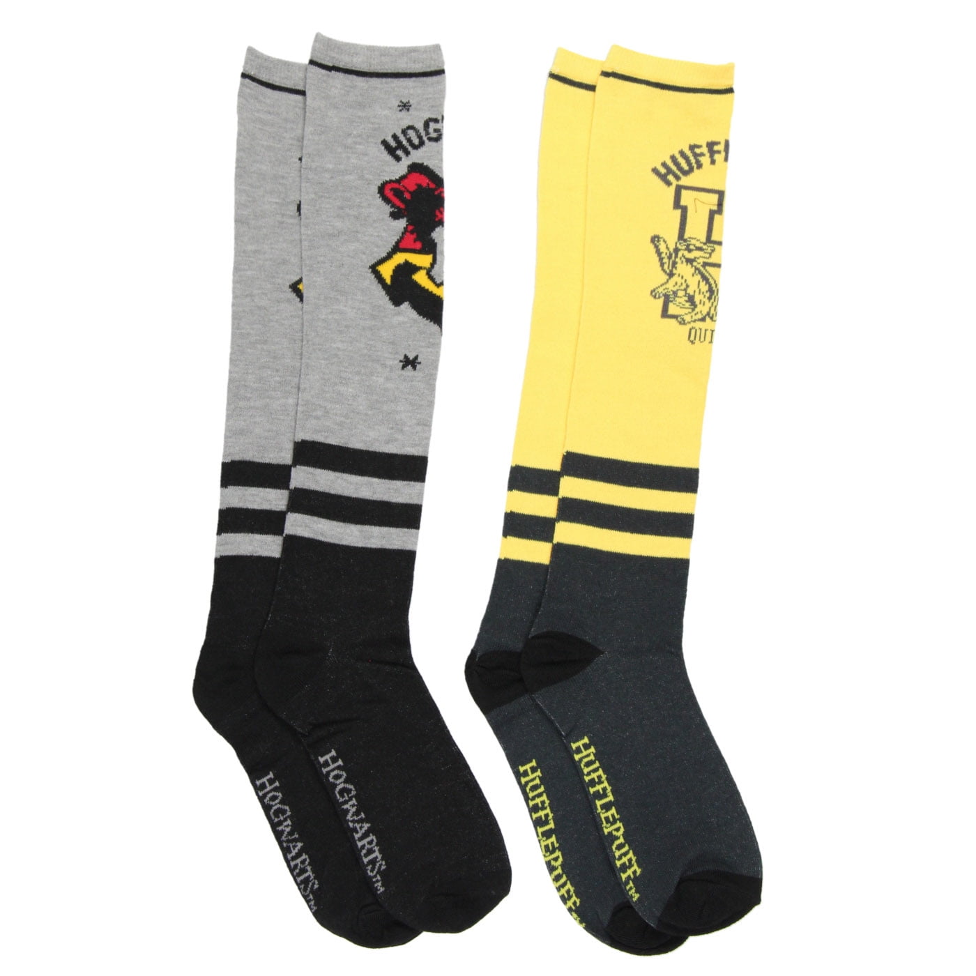 Harry Potter Hufflepuff Juniors' Knee-High 2-Pack Socks for Women ...