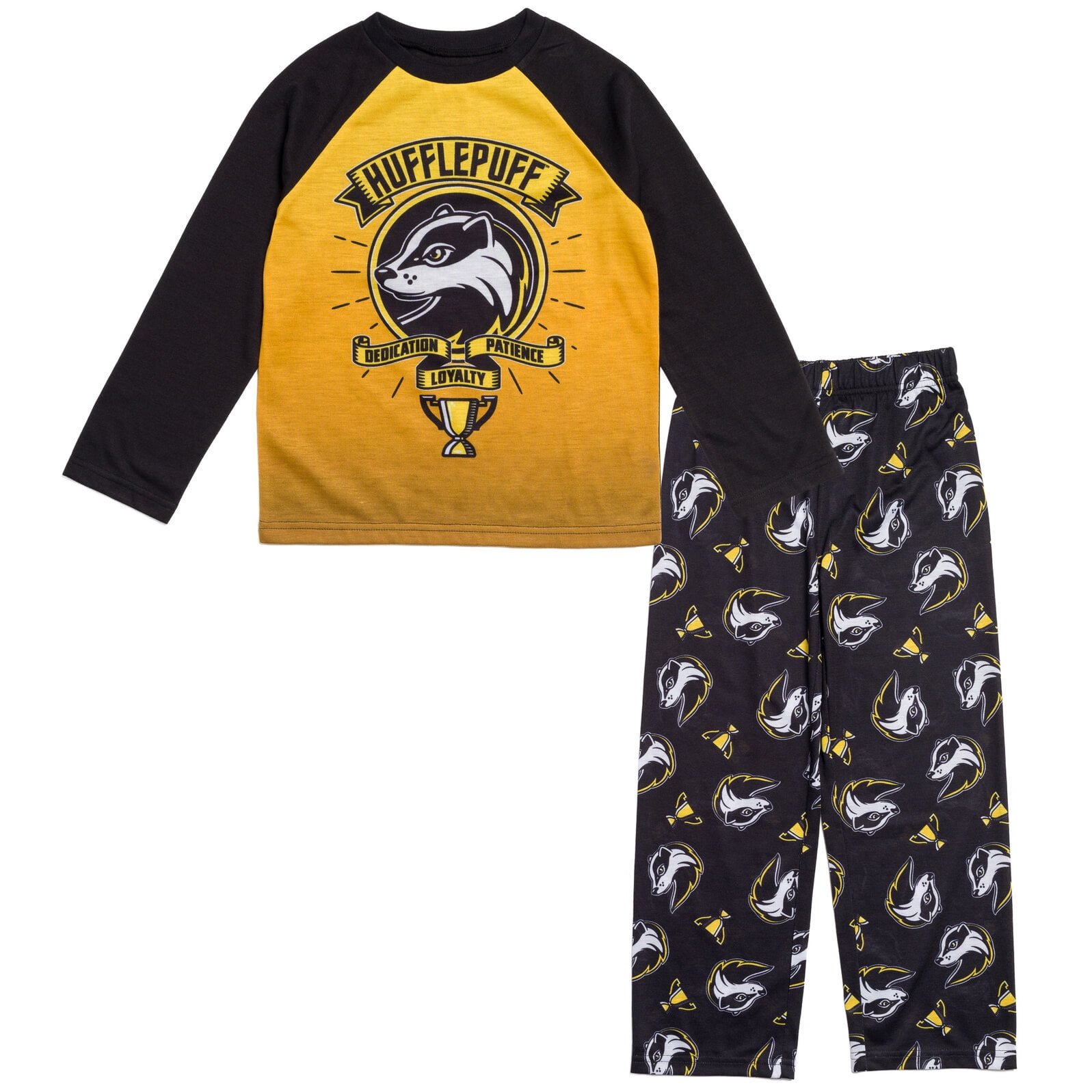 Harry Potter Hufflepuff Little Boys Pajama Shirt Pants Yellow 5 ...