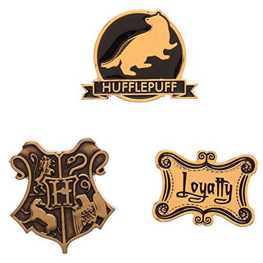 Harry Potter Hufflepuff Loyalty Set of 3 Metal Pins - Walmart.com