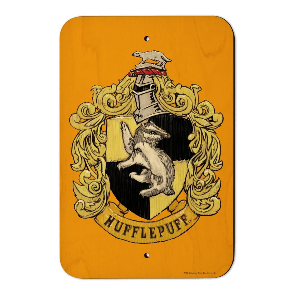 Harry Potter Hufflepuff Painted Crest Home Business Office Sign ...