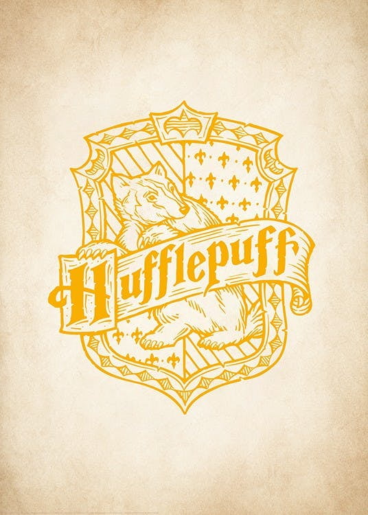 Harry Potter™ - Hufflepuff Print Wall Art, Modern Wall Decor For Living ...