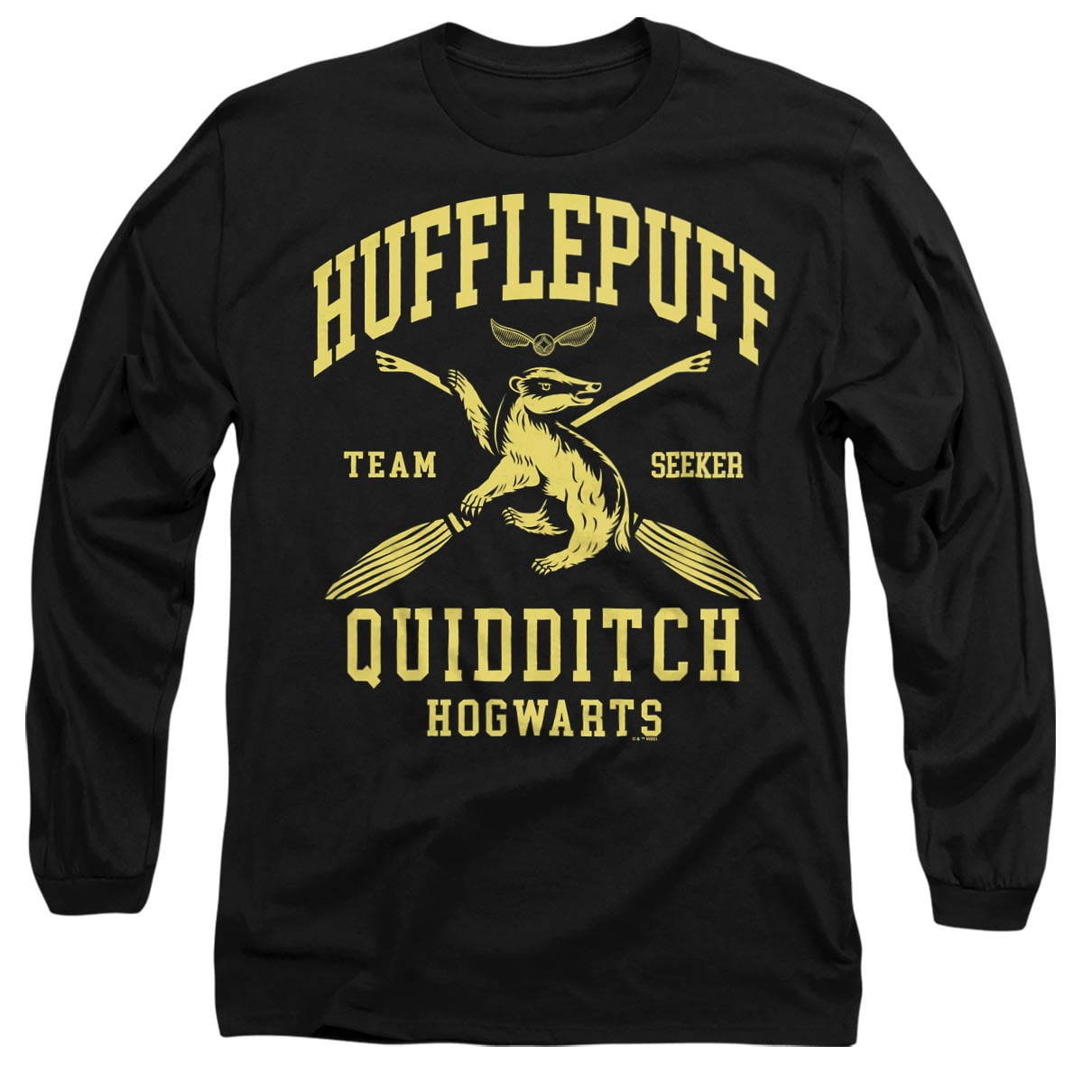 Harry Potter Hufflepuff Quidditch Arch Unisex Adult Long-Sleeve T Shirt ...