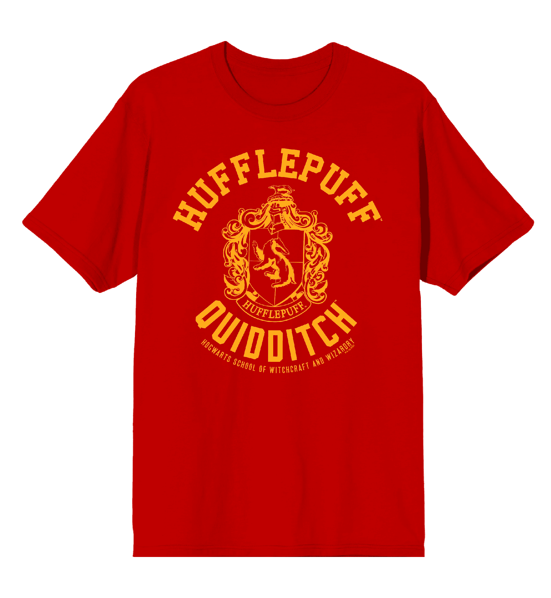 Harry Potter Hufflepuff Quidditch Crest Crew Neck Short Sleeve Men's T ...