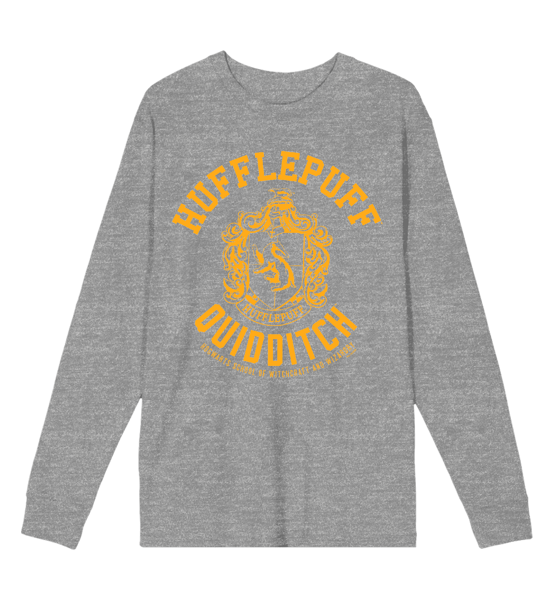 Harry Potter Hufflepuff Quidditch Crest Long Sleeve Unisex Adult Tee ...