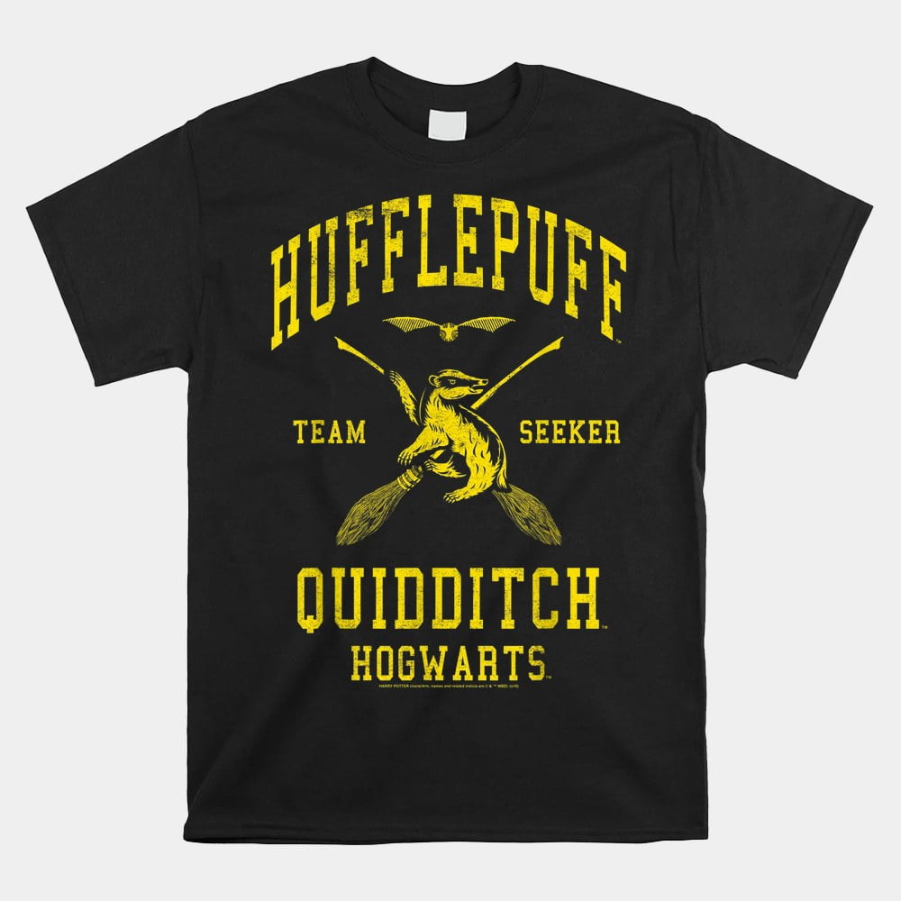 Harry Potter Hufflepuff Quidditch Team Seeker Shirt Gift Black Size up ...