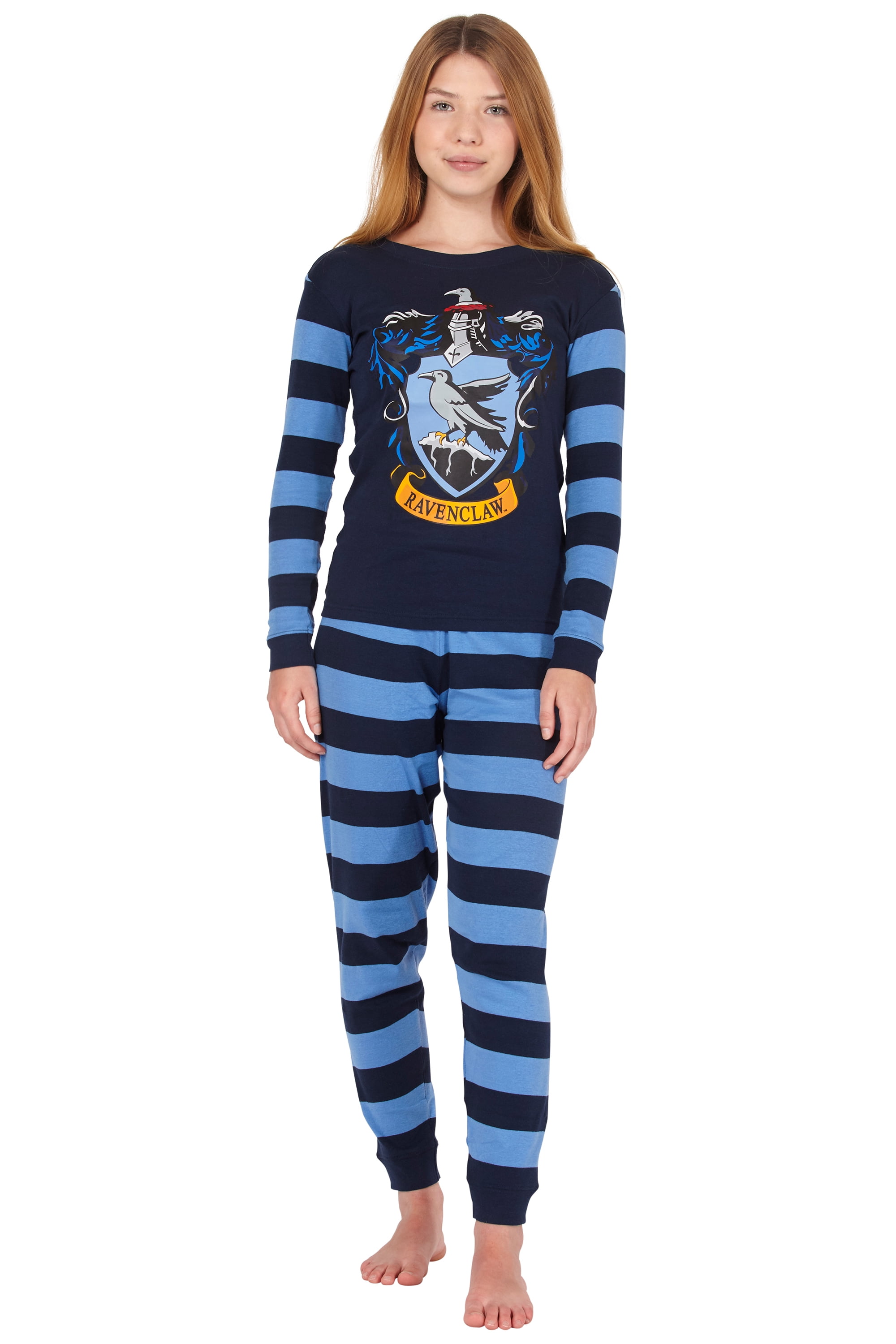 Harry Potter Kids Hogwarts Houses Crest Tight Fit 2 PC Long Sleeve ...