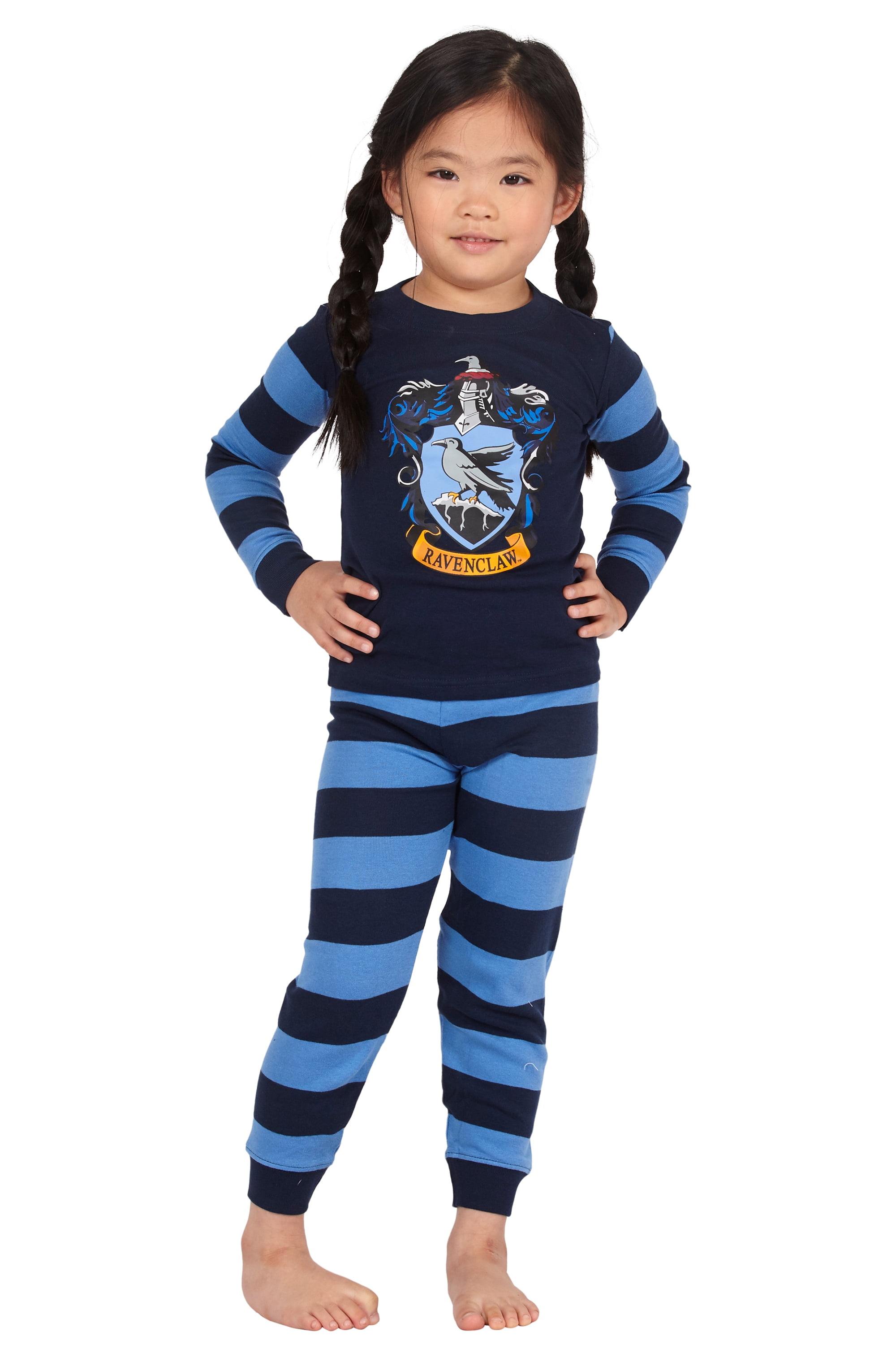 Harry Potter Kids Hogwarts Houses Crest Tight Fit 2 PC Long Sleeve ...
