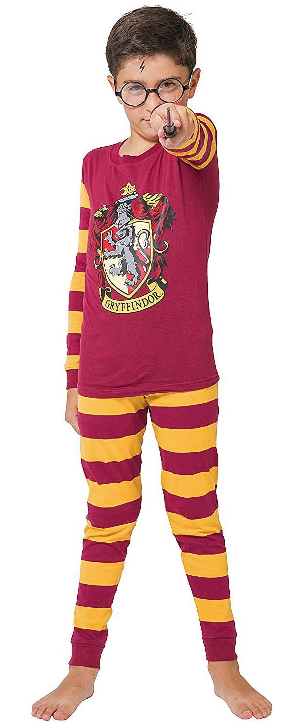 Harry Potter Kids Hogwarts Houses Crest Tight Fit 2 PC Long Sleeve ...