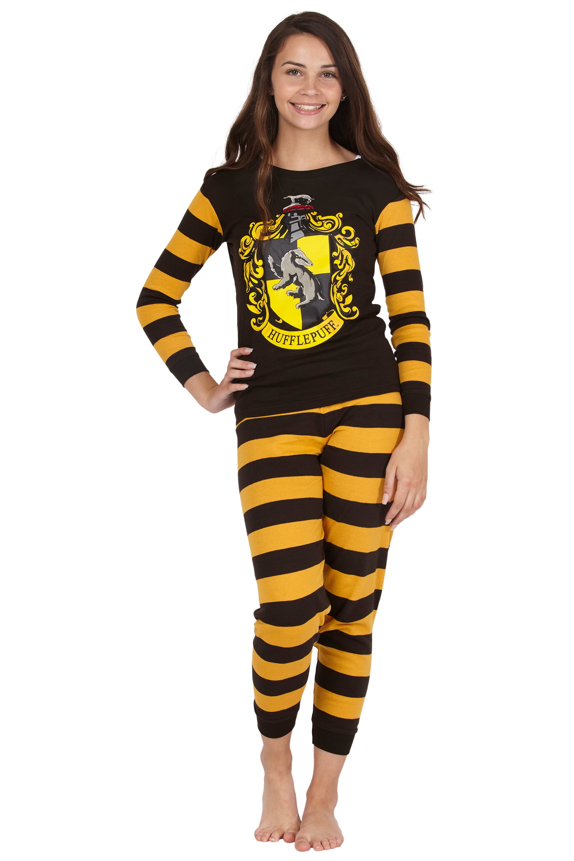 Harry Potter Kids Hogwarts Houses Crest Tight Fit 2 PC Long Sleeve ...
