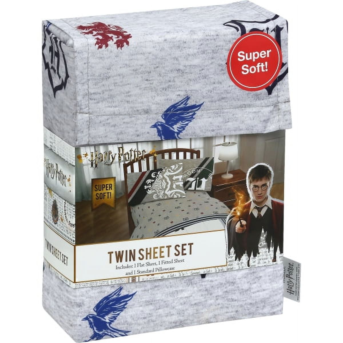 Harry Potter Kids Twin Bed Sheet Set, 3 Piece Bed Sheets - Walmart.com