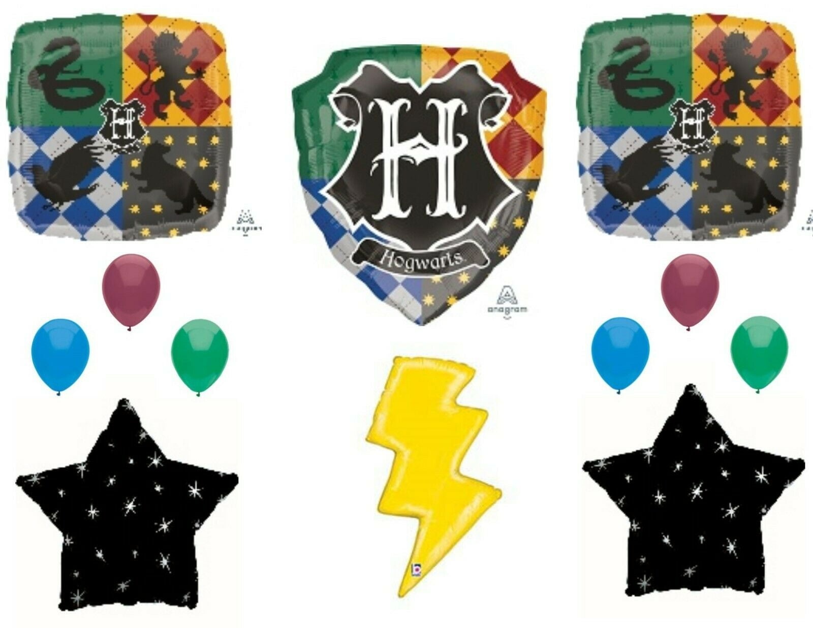 Harry Potter Lightning Bolt Shield Balloons Decoration Party Birthday ...