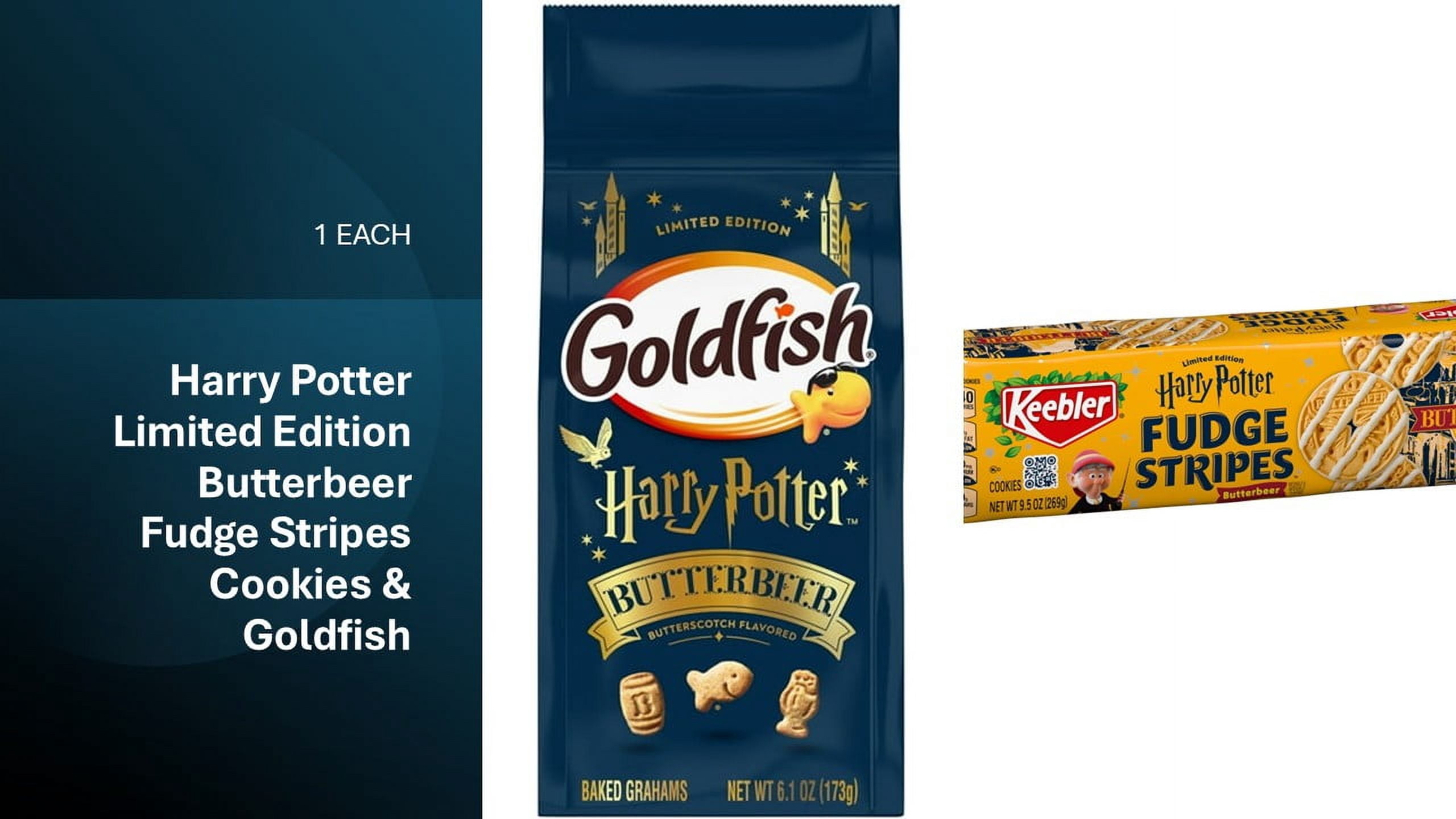 Harry Potter Limited Edition Butterbeer Fudge Stripes & Goldfish ...
